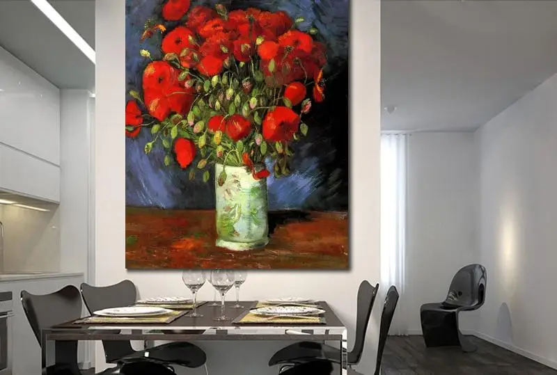 Vase With Red Poppies Vincent Van Gogh