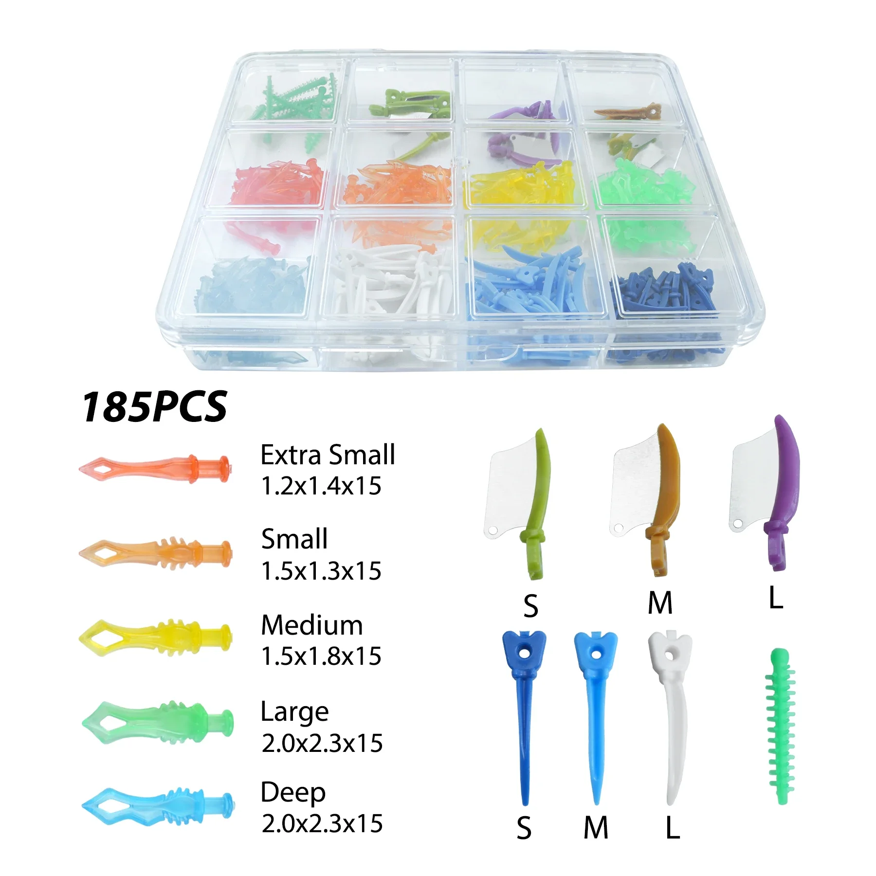 185Pcs-WELLCK-Dental-Interdental-Wedge-Kit-Tooth-Gap-Wedge-Adaptive ...