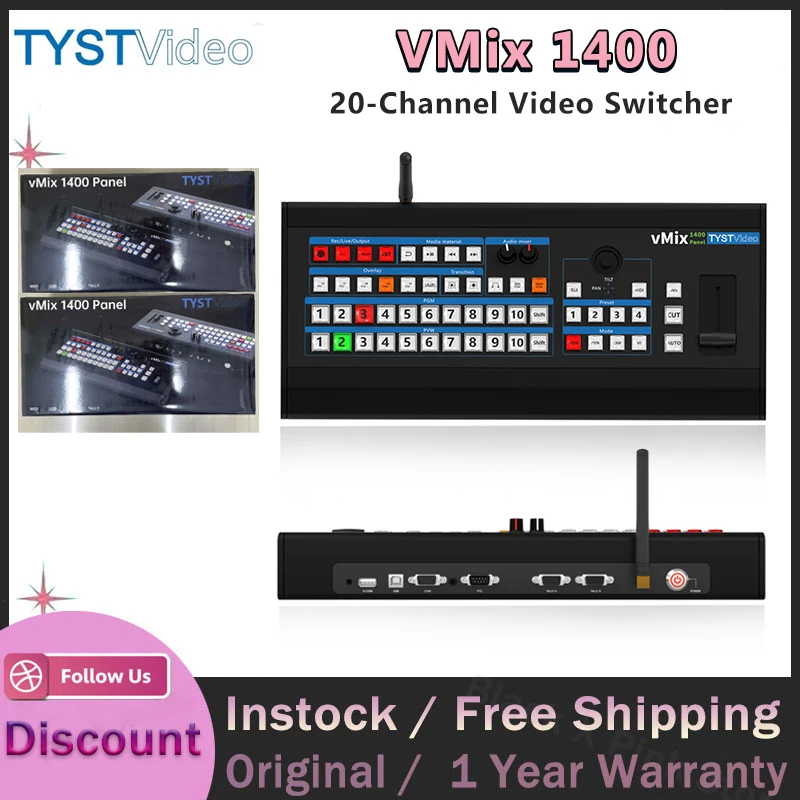 TYSTVideo-20-Channel-vMix-1400-Video-Switcher-for-Live-Streaming-Multi ...