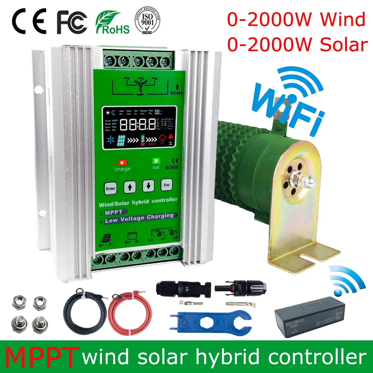 12V-24V-48V-4000W-Wind-Solar-Panel-Hybrid-Charge-Controller-MPPT-charging-Wind-Turbine-Lithium ...