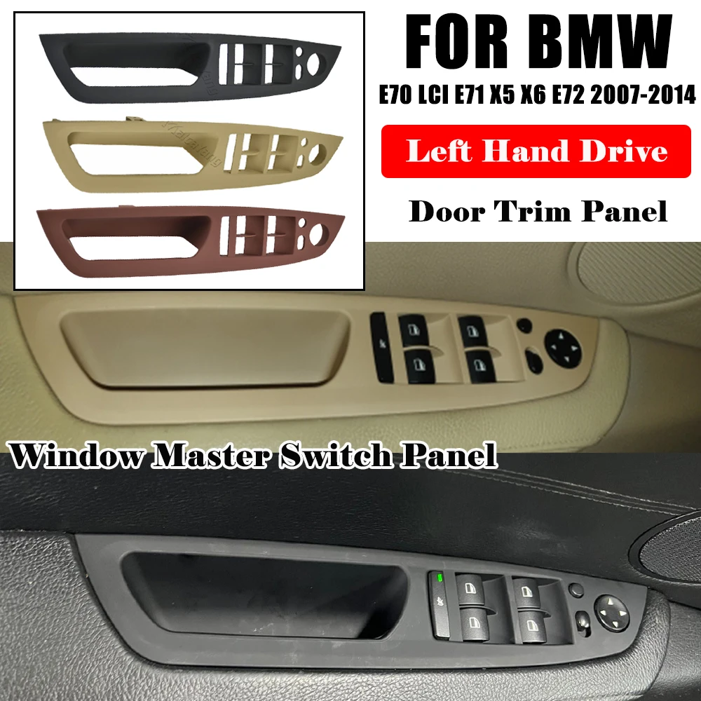 Beige / Black Front Left Driver Window Switch Panel For BMW E70 X5 E71 ...