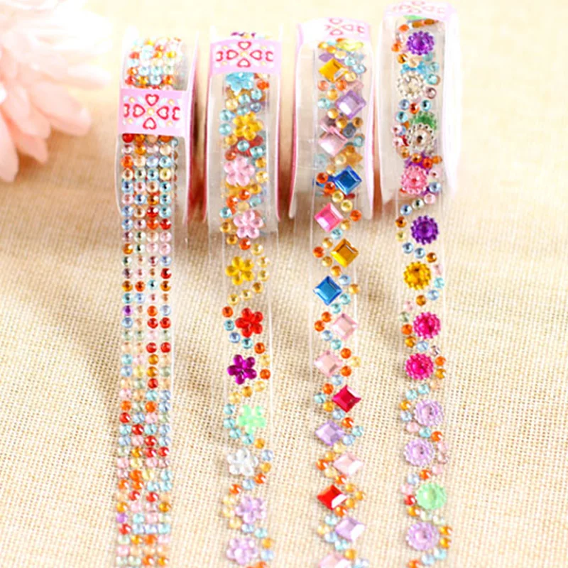 Self-Adhesive-Acrylic-Crystal-Rhinestone-Diamond-Stickers-Tape-Roll-for ...