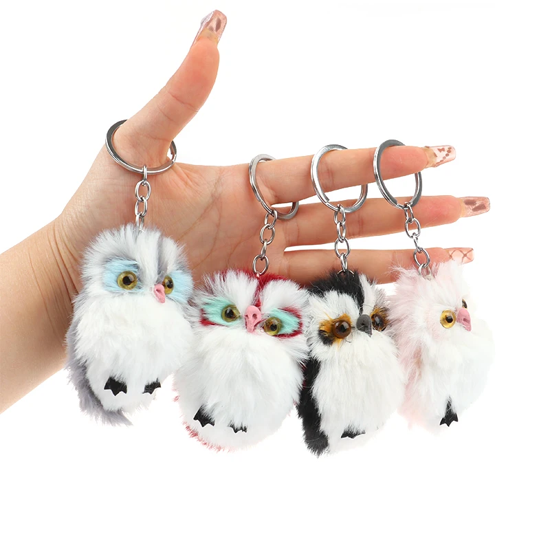 Cute-Girls-Mini-Plush-Fur-Owl-Key-Chain-Bag-Pendant-Female-Fluffy ...