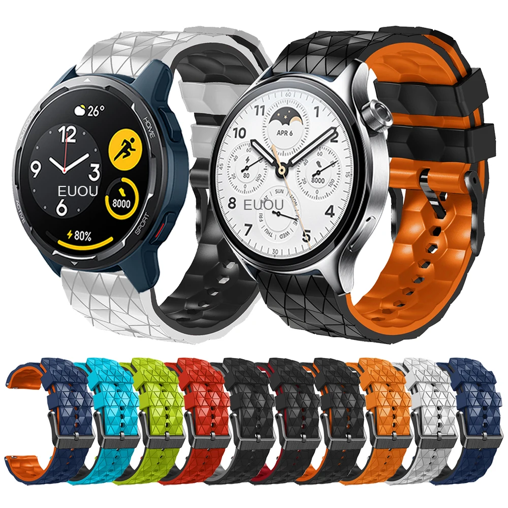 Easyfit strap For Xiaomi Watch S1 Pro/Active Silicone Watchband For Mi Watch Global Version ...