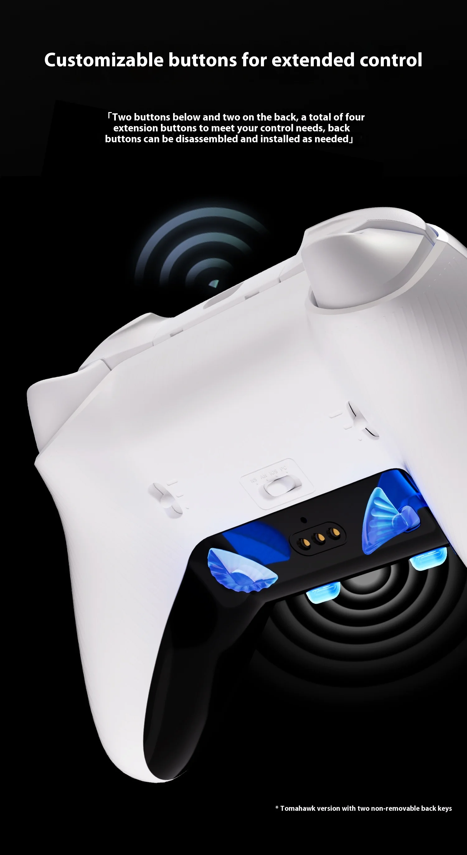 ATK Tomahawk Wireless Game Controller Tri-Mode 1000Hz Return Rate Gamp ...