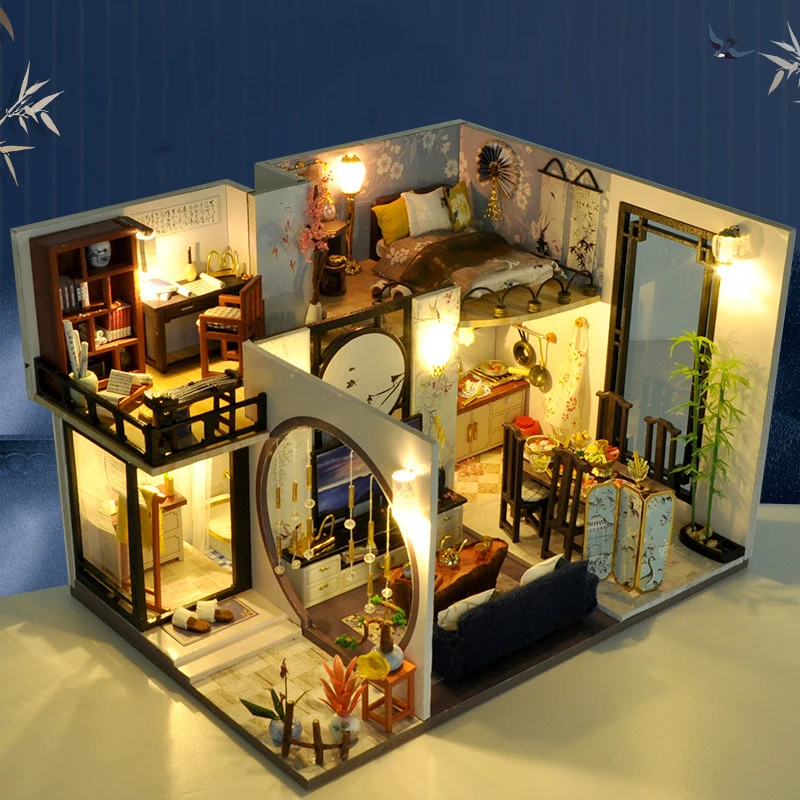 2023 House Kit DIY Handmade Assembly Magic Building Model Toys Home ...