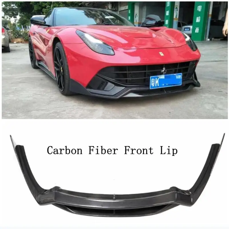 For Ferrari F12 2013-NO REAL Carbon Fiber Front Lip Splitters Diffuser ...