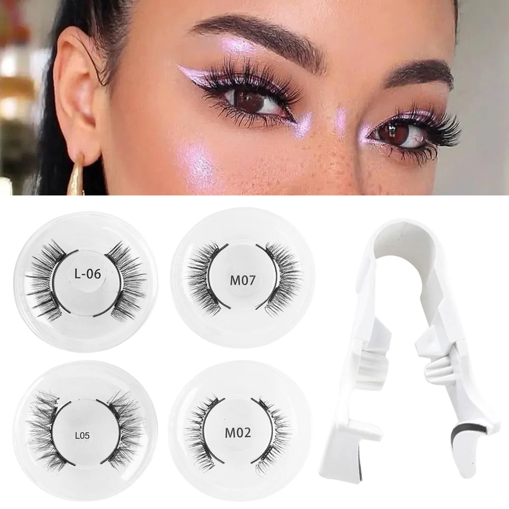 1-Pair-Magnets-Magnetic-Eyelashes-Glue-Free-False-Eyelashes-Clip-On ...