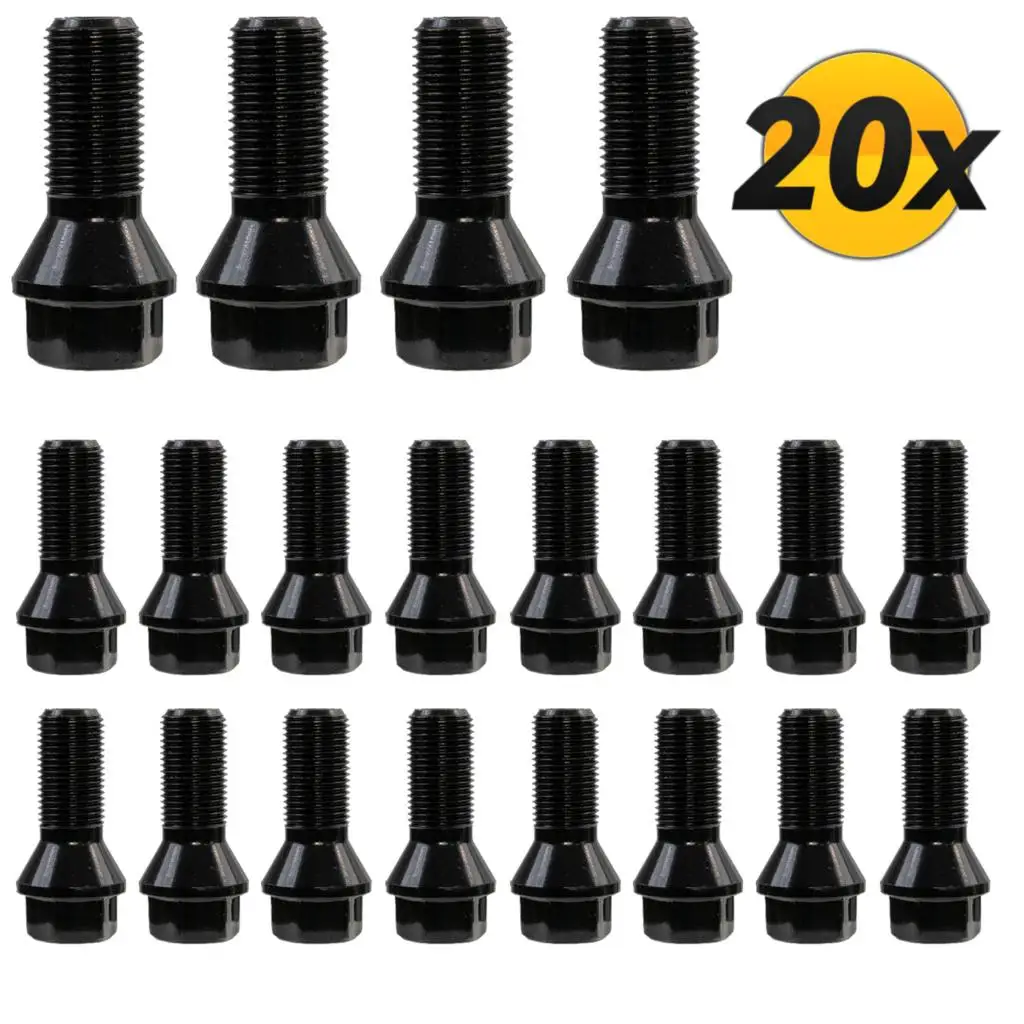20pcs Car Wheel Locking Bolts 36136781151 Black Steel Truck Parts For ...