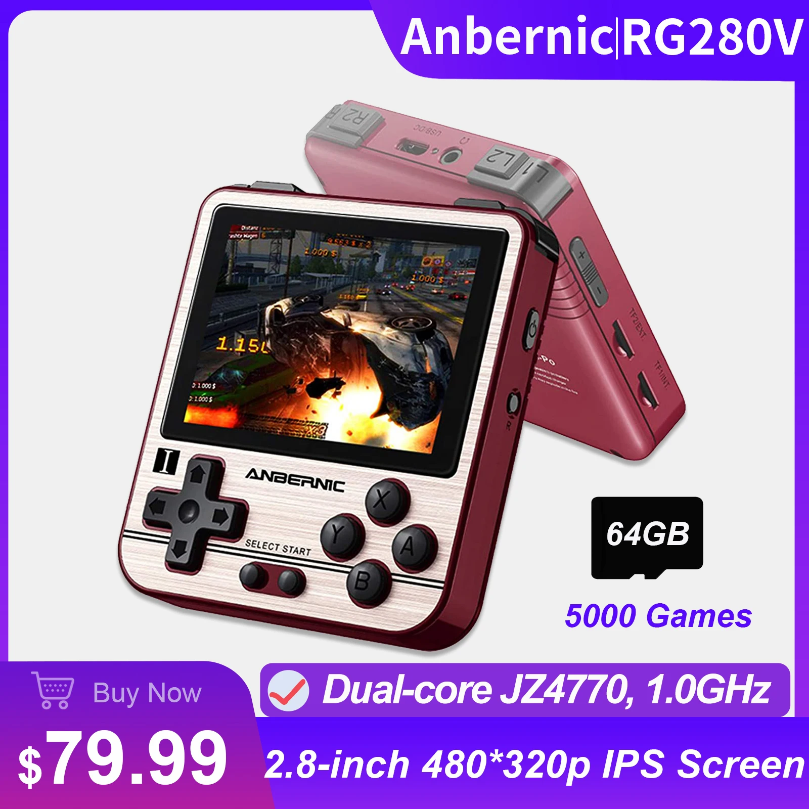 Anbernic 280v Rg280v Retro Game Console Open Sourse System 5000 Games ...