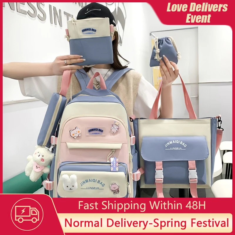 3pcs Set School Bags Girls Backpacks Schoolbag - 5 Set School Bag Girls ...