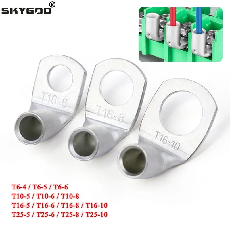 5-200pcs-Copper-Wire-Terminal-L-Type-Right-Angle-90-Degree-Bend-Nose-T6 ...