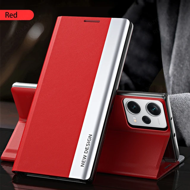 For Xiaomi Redmi Note 12 Pro plus 5G Case Leather Magnetic Stand Flip ...