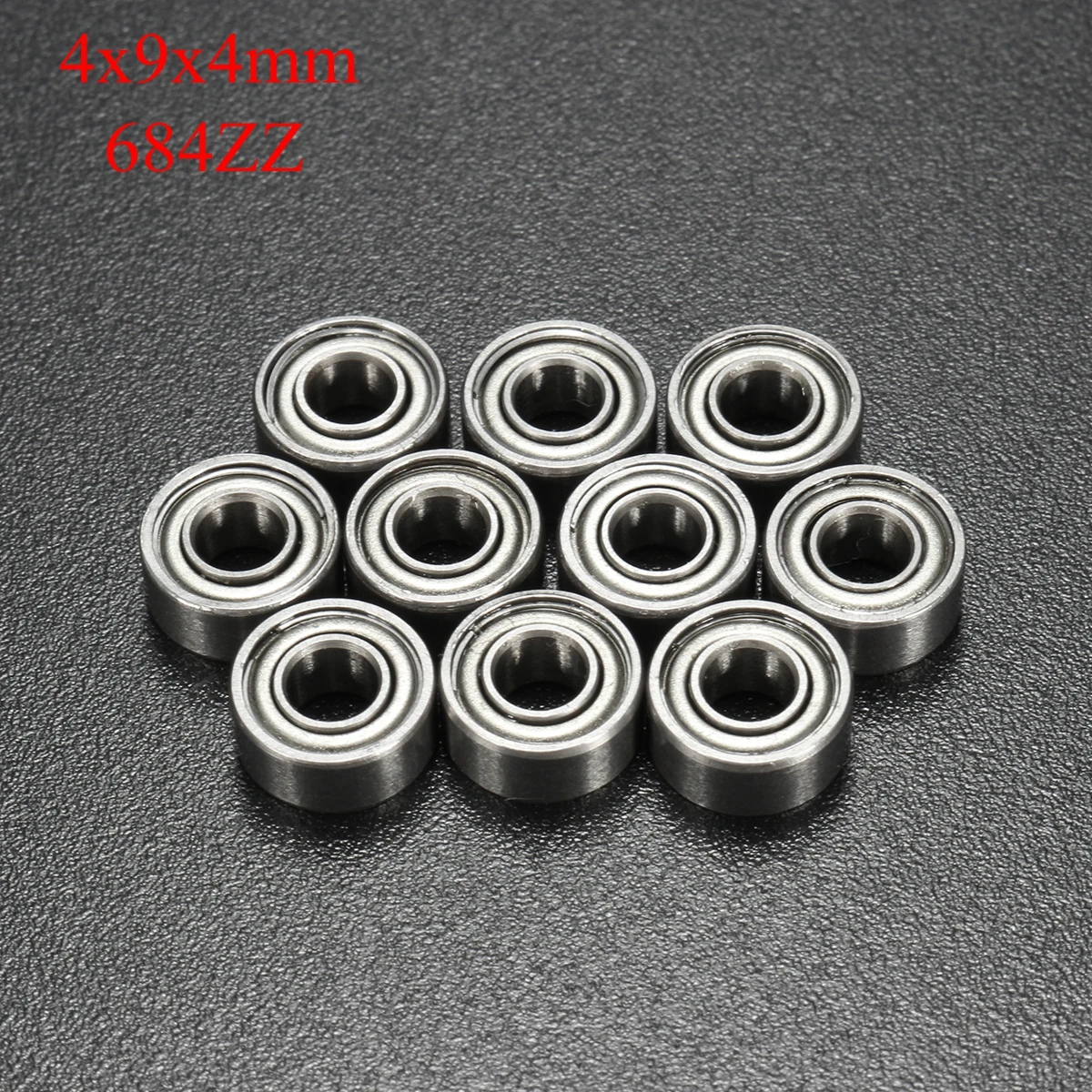 10PCS/Set 684ZZ Bearing 4x9x4 mm ABEC-5 Miniature 684Z Ball Bearings ...