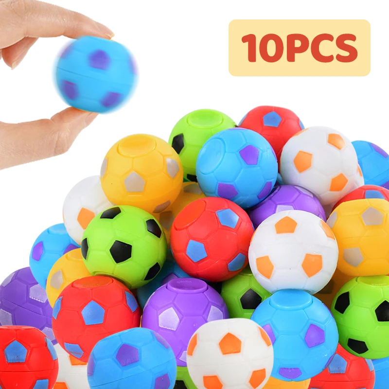 5-10Pcs-Rotatable-Football-Fidget-Spinner-Toys-Kids-Soccer-Party-Favors ...