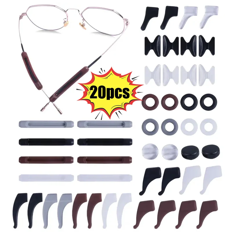 10-20pcs-Silicone-Anti-slip-Eyeglass-Ear-Hooks-Round-Retainer-Holder ...