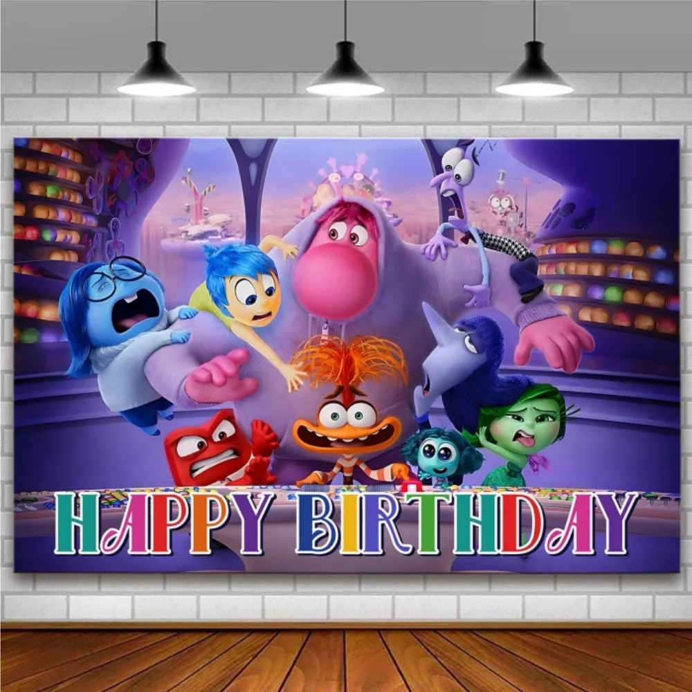 Disney Inside Out 2 Party Decorations Banner, Photo Backdrop, Cake ...