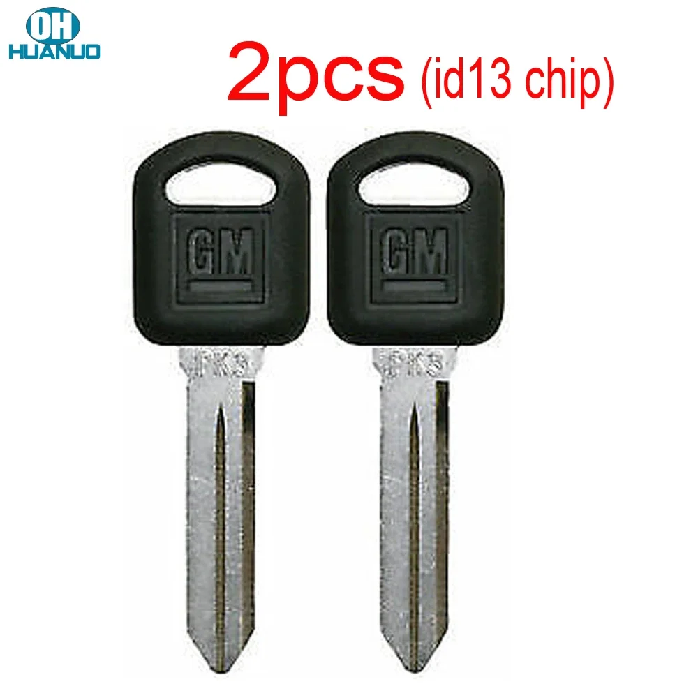 2pcs-X-Transponder-PK3-Key-Ignition-Uncut-Blade-with-id13-chip-for-GM ...
