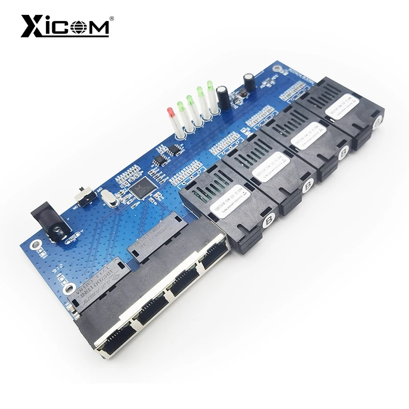 10-100-Ethernet-Fiber-Switch-Optic-Media-Converter-Single-Mode-PCBA-4 ...