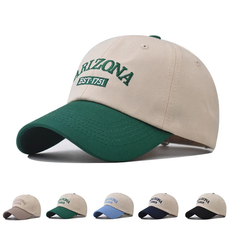 Fashion Two-color Cotton Baseball Cap For Women And Men Khaki Green ...