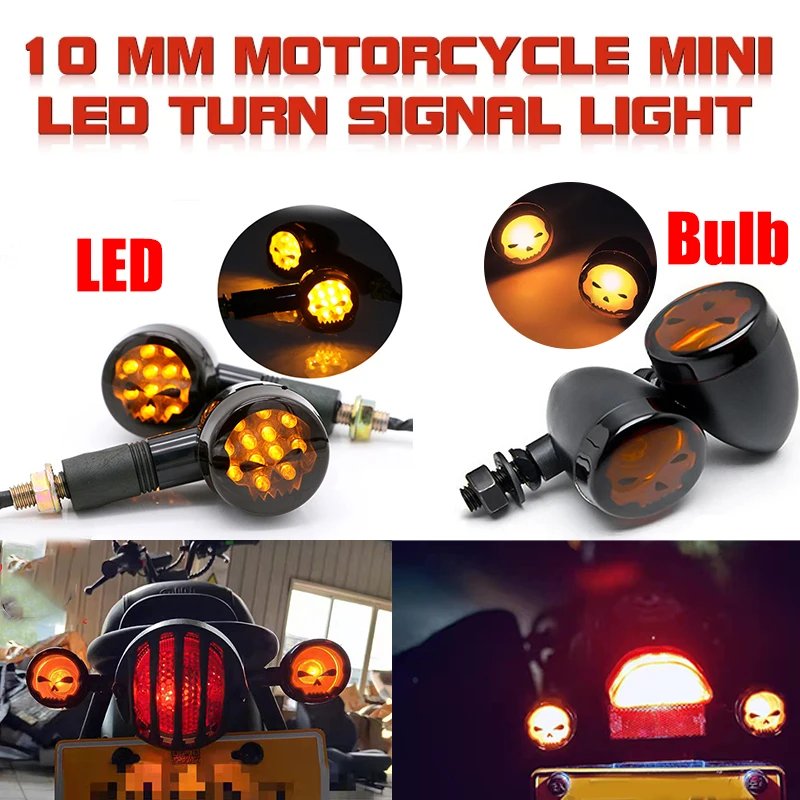 Motorcycle-LED-Bulb-Turn-Signal-Lights-Amber-10mm-12V-Moto-Indicator ...