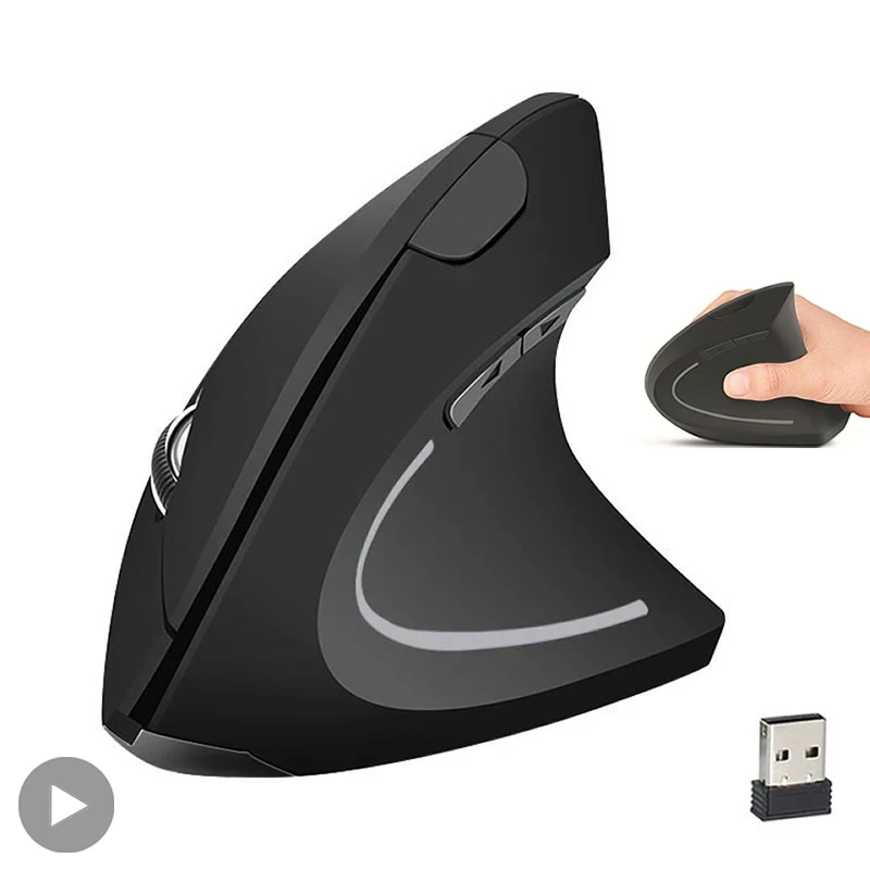Vertical-Wireless-USB-Mouse-Ergonomic-Rechargeable-Portable-PC-Gamer ...