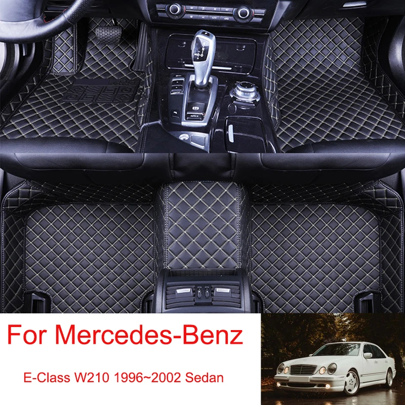 Custom Car Floor Mat For Mercedes-Benz E-Class W210 1996~2002 Leather ...