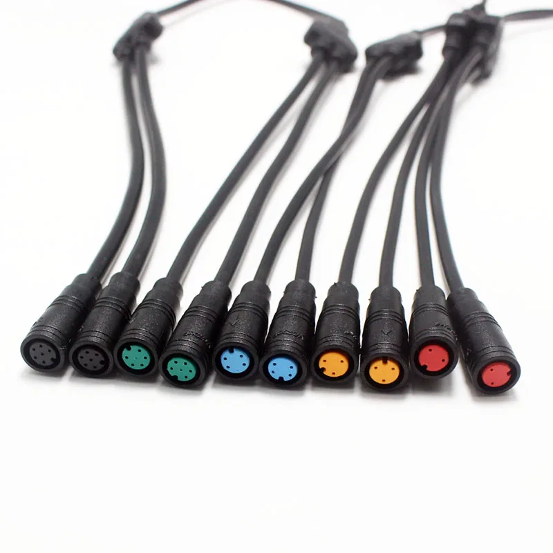 1Pcs M8 Y Splitter E-bike Cable 1Male to 2 Female 2 3 4 5 6 Pin ...