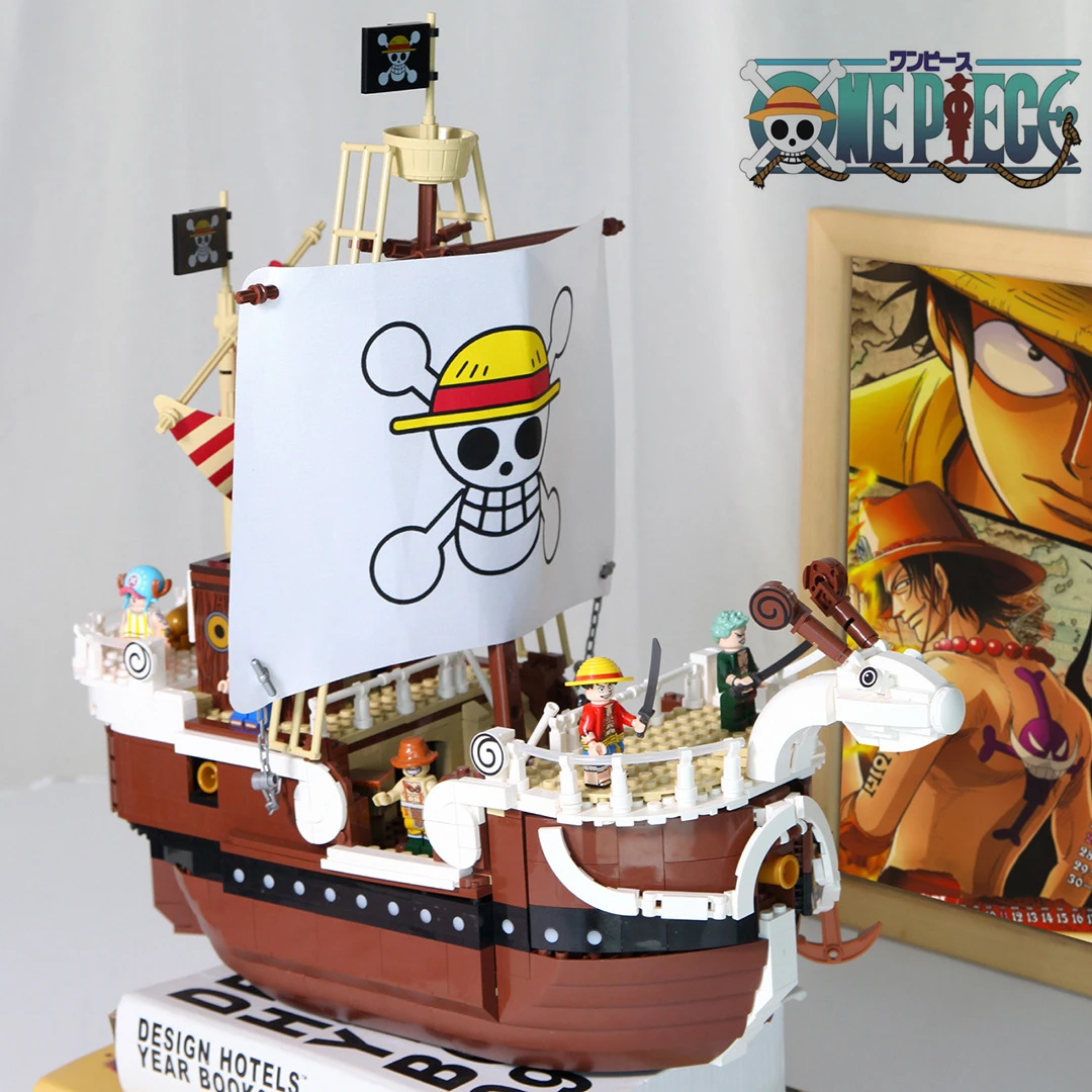 Anime-One-Piece-Navio-Blocos-de-Constru-o-Brinquedo-Modelo-Luffy-Super ...