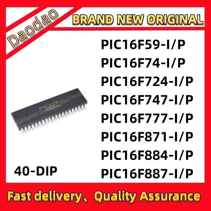 Pic16f59 I P Pic16f74 Pic16f724 Pic16f747 Pic16f777 Pic16f871 Pic16f884 Pic16f887 Ic Chip Dip 40