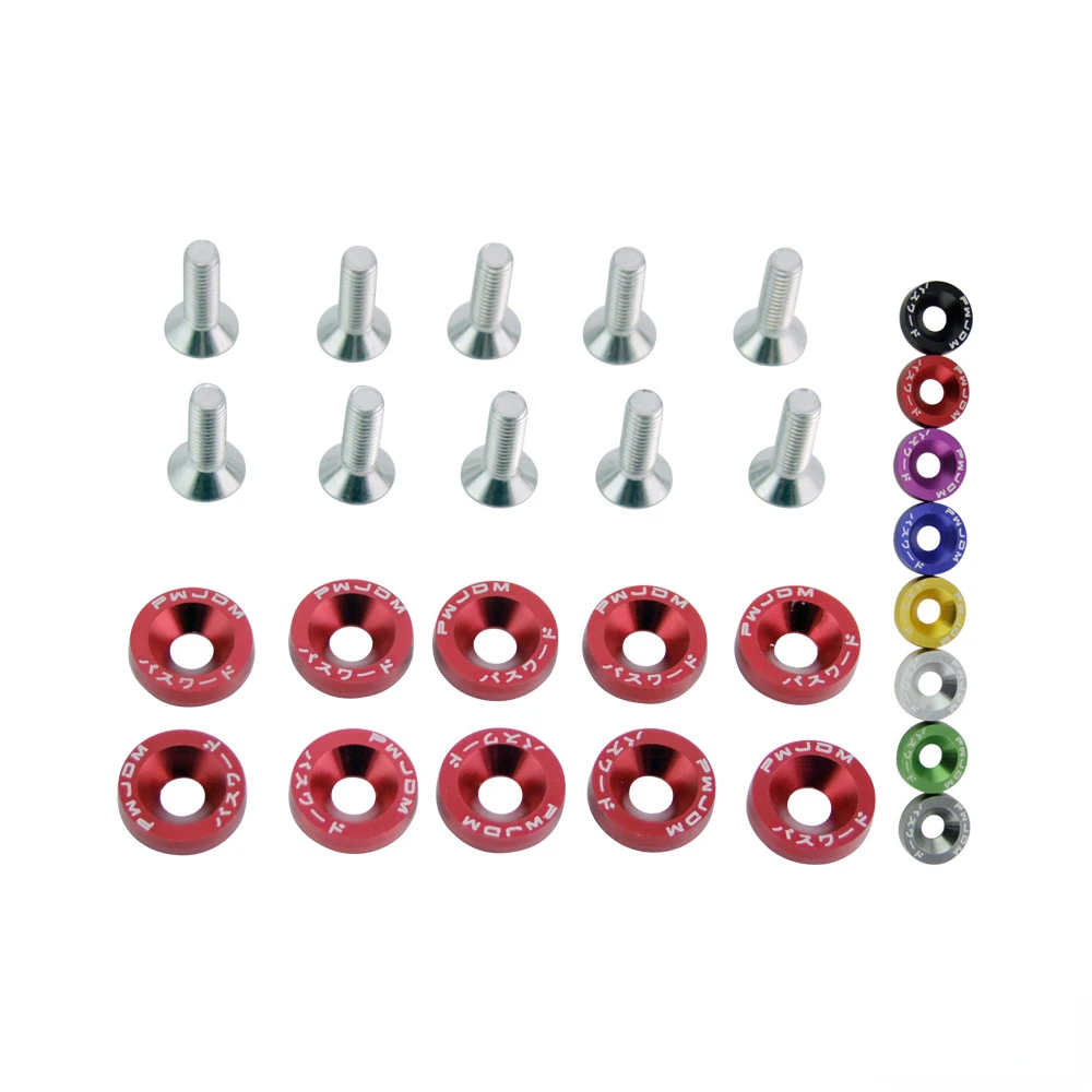 20pcs M6 Jdm Car Modified Hex Fasteners Fender Washer Bumper Engine ...