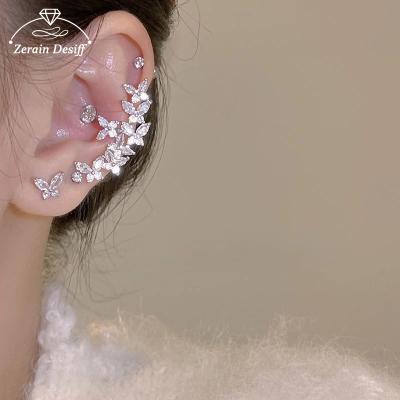 Earrings-for-Women-French-Superflash-Zircon-Butterfly-Ear-Bone-Clip ...