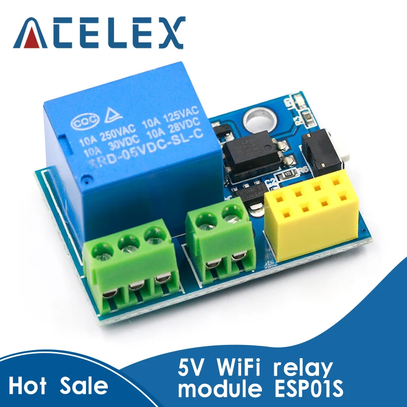 ESP8266 5V WiFi Relay Module Smart Home Phone Remote Control Switch For ESP-01 Autres Composants ...