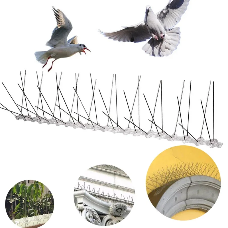 Bird-Pigeon-Repeller-Eaves-Roof-Anti-Bird-Stainless-Steel-Spike-Strip ...