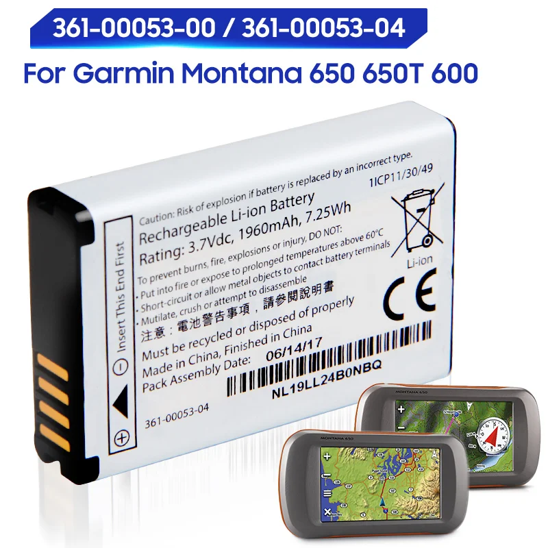 Original-Replacement-Battery-361-00053-04-For-Garmin-Montana-650-680 ...