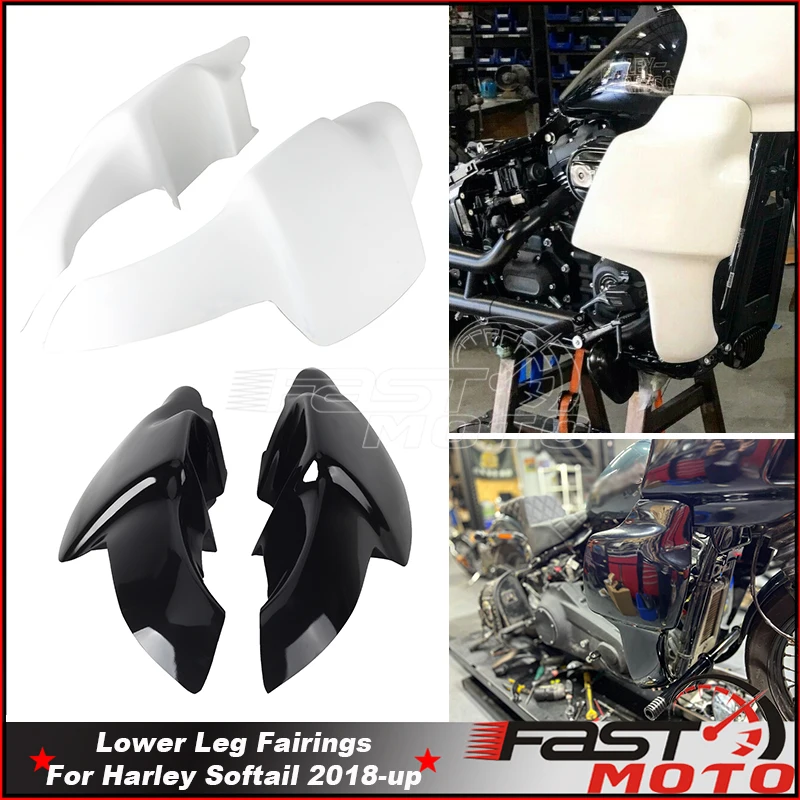 Motorcycle Black White Lowers Leg Fairings Protector For Harley Softail ...