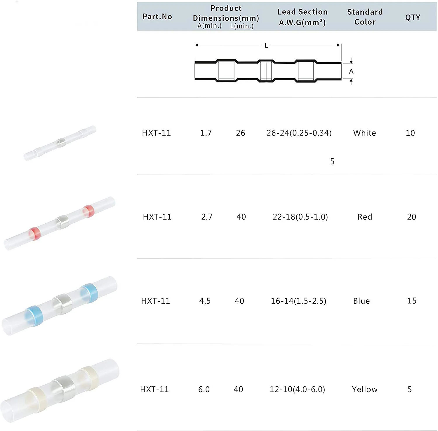 COSSE ELECTRIQUE,50pcs with UK Plug--Terminaux à sertir bout à bout ...