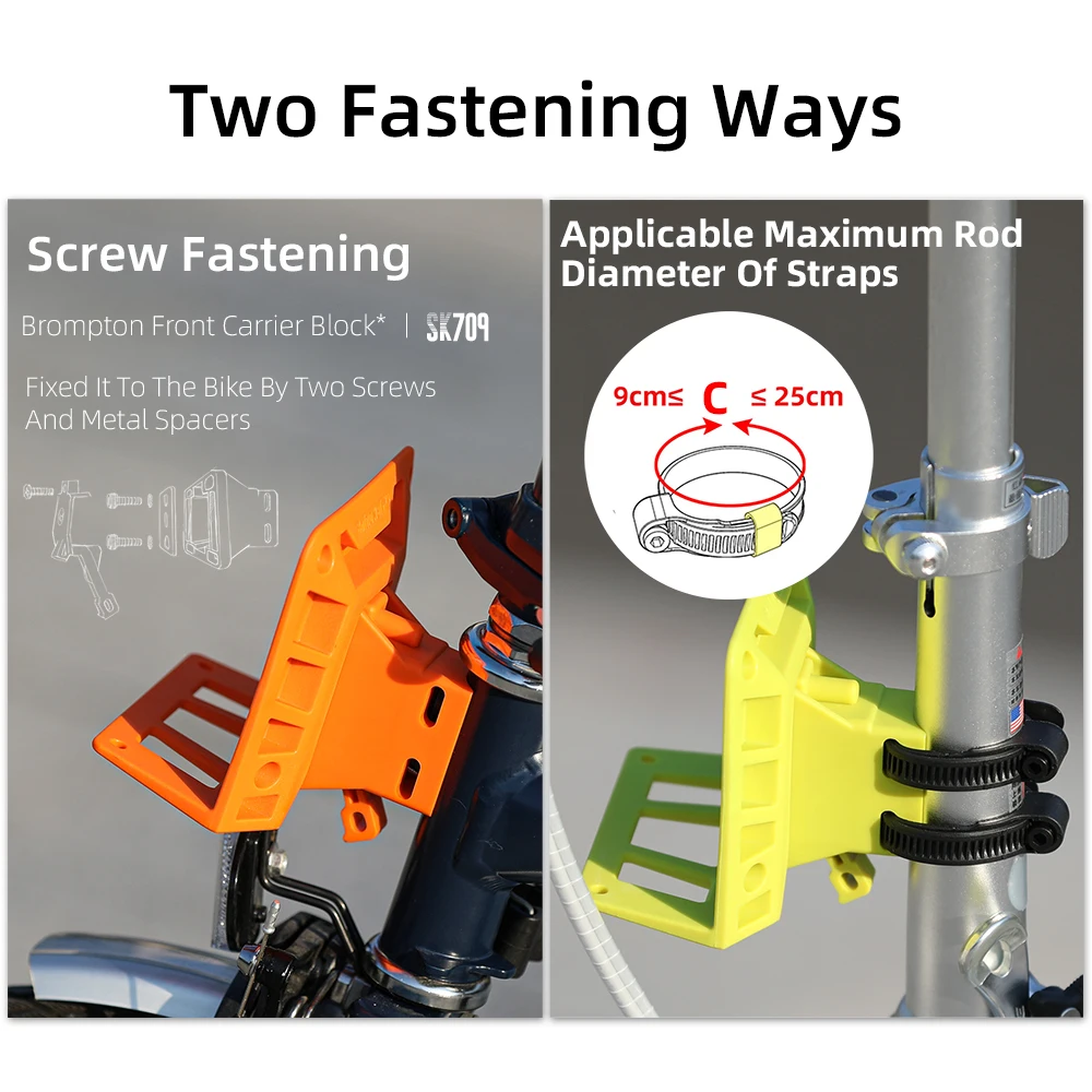 Rhinowalk Folding Bicycle Front Basket Adapter Heat Resistant Durable ...