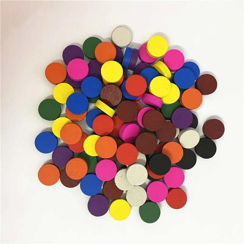 100pieces-15-5MM-Solid-not-plywood-wooden-Discs-Pawn-Game-Colorful ...