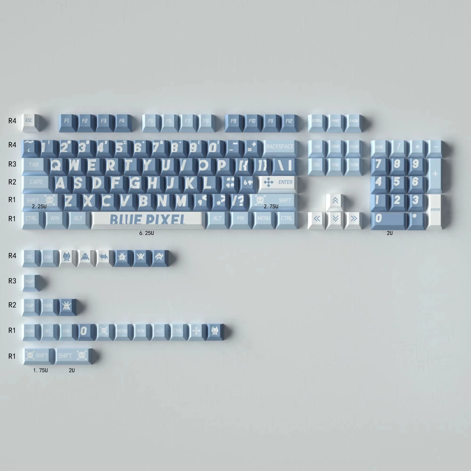 GMK-Big-Blue-Big-Set-Keycaps-PBT-Dye-Subbed-Key-Caps-Cherry-Profile ...