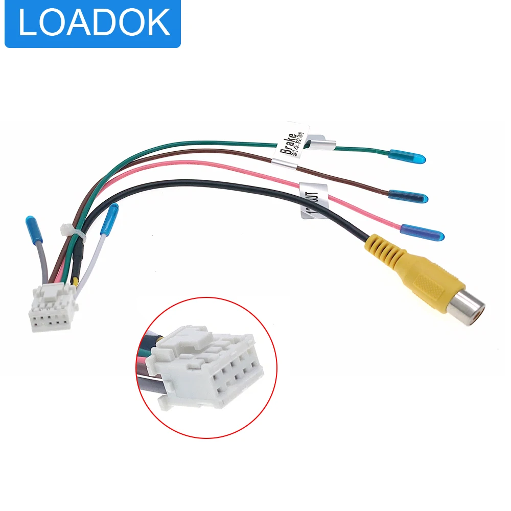 Universal 10 Pin Car RCA Rear View Camera Video Input Wifi Cable ...