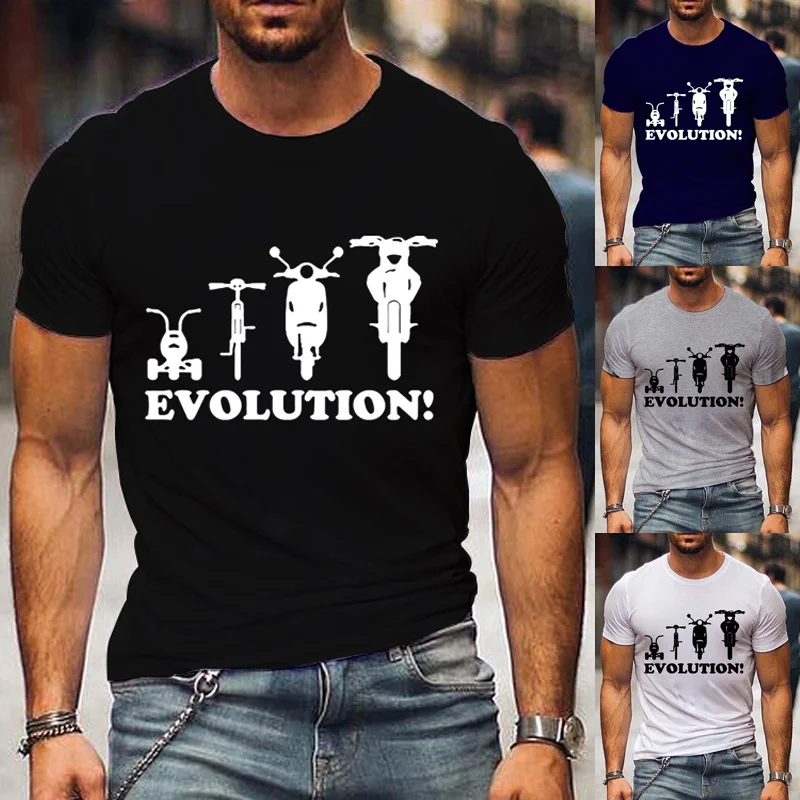 Cute-Evolution-Print-T-shirt-Mens-Fashion-Casual-Graphic-Print-Tshirt ...