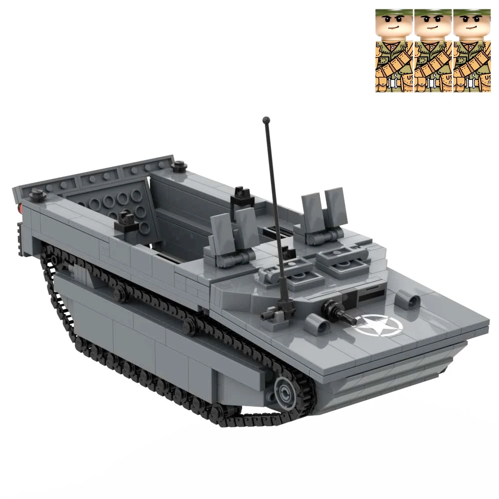 Amtrac Lvt-4 Military Weapons Building Block Toys Landing Vehicle ...