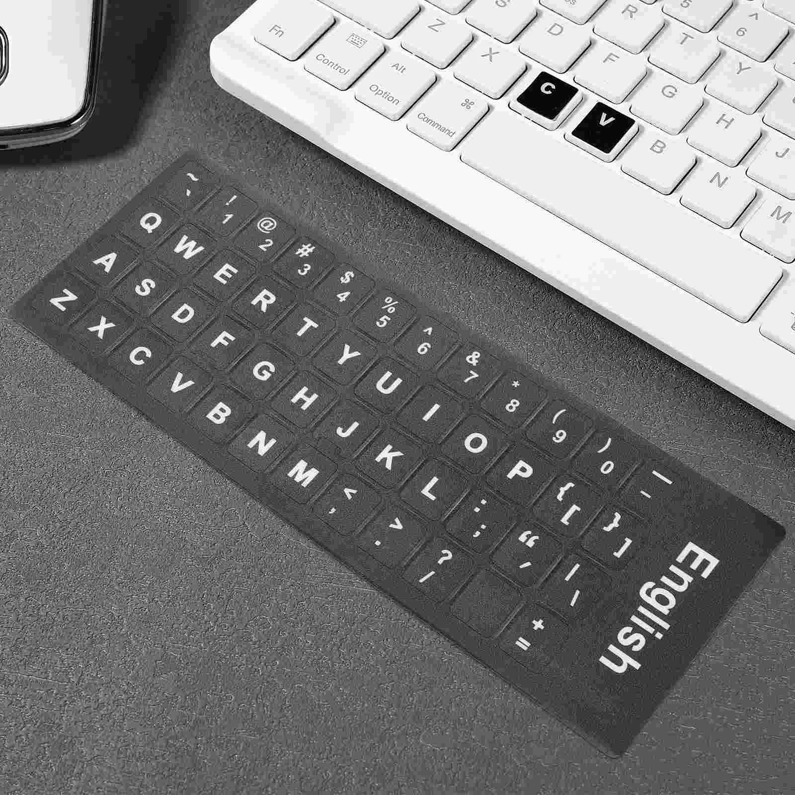10-Sheets-Keyboard-Stickers-Alphabet-Computer-Qwerty-1800X650X050CM-Pvc ...