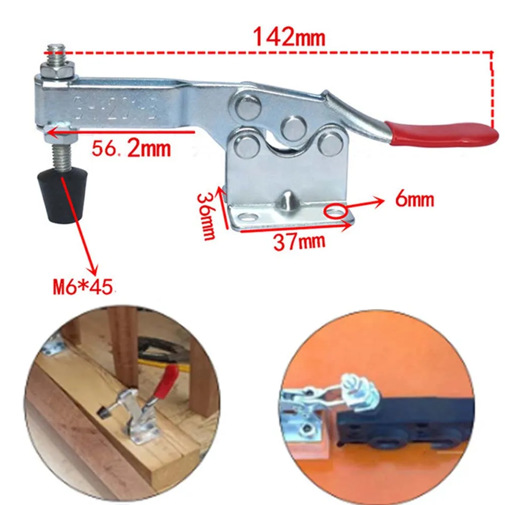 201B-Horizontal-Toggle-Clamp-90kg-Heavy-Duty-Quick-Release-Locking ...