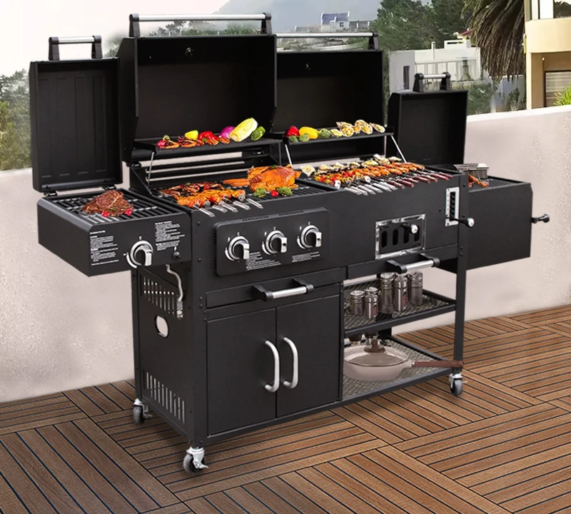 Large-villa-courtyard-barbecue-stove-home-barbecue-rack-garden-homestay ...