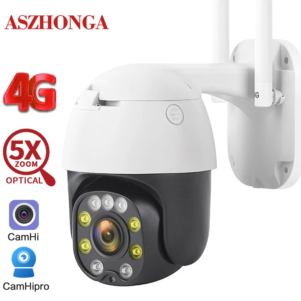4G 5MP Wireless WIFI Security IP Camera 1080P HD 5X Optical Zoom PTZ ...