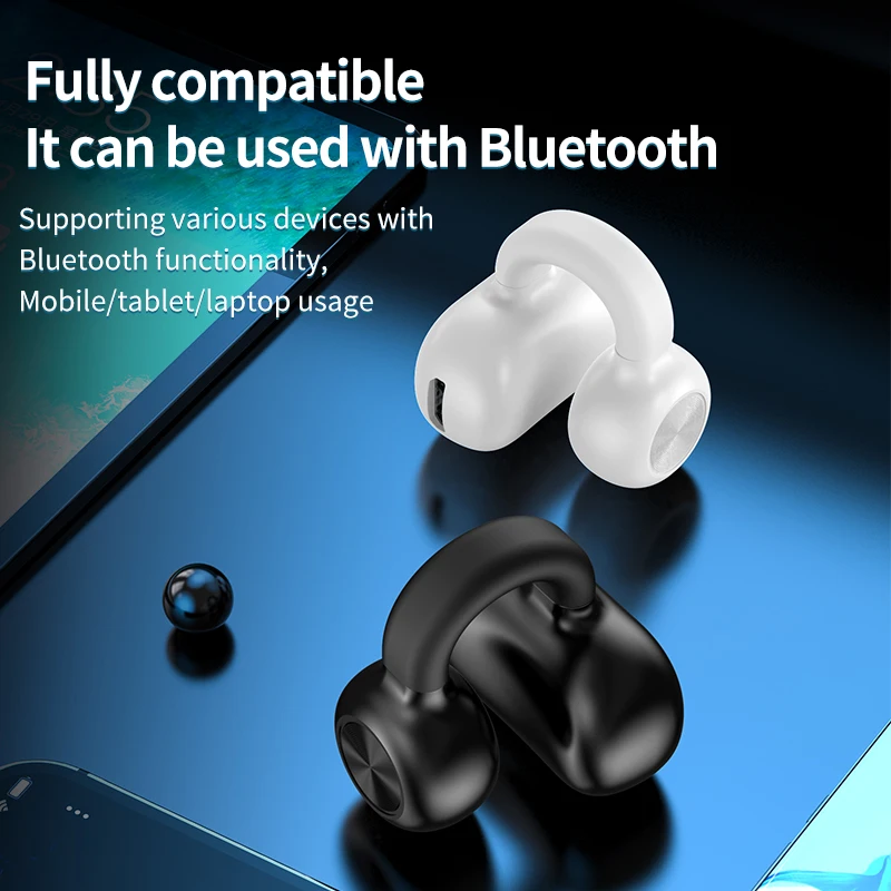 Z28 Ear Clip Type Non-in-ear Wireless Headset Single-ear Gaming Music ...