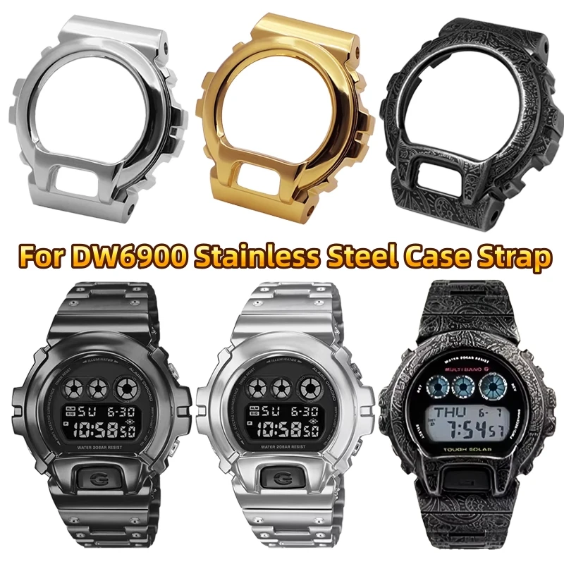 DW6900 Mod kit Stainless Steel Case Strap For CASIO G-SHOCK DW-6900 ...