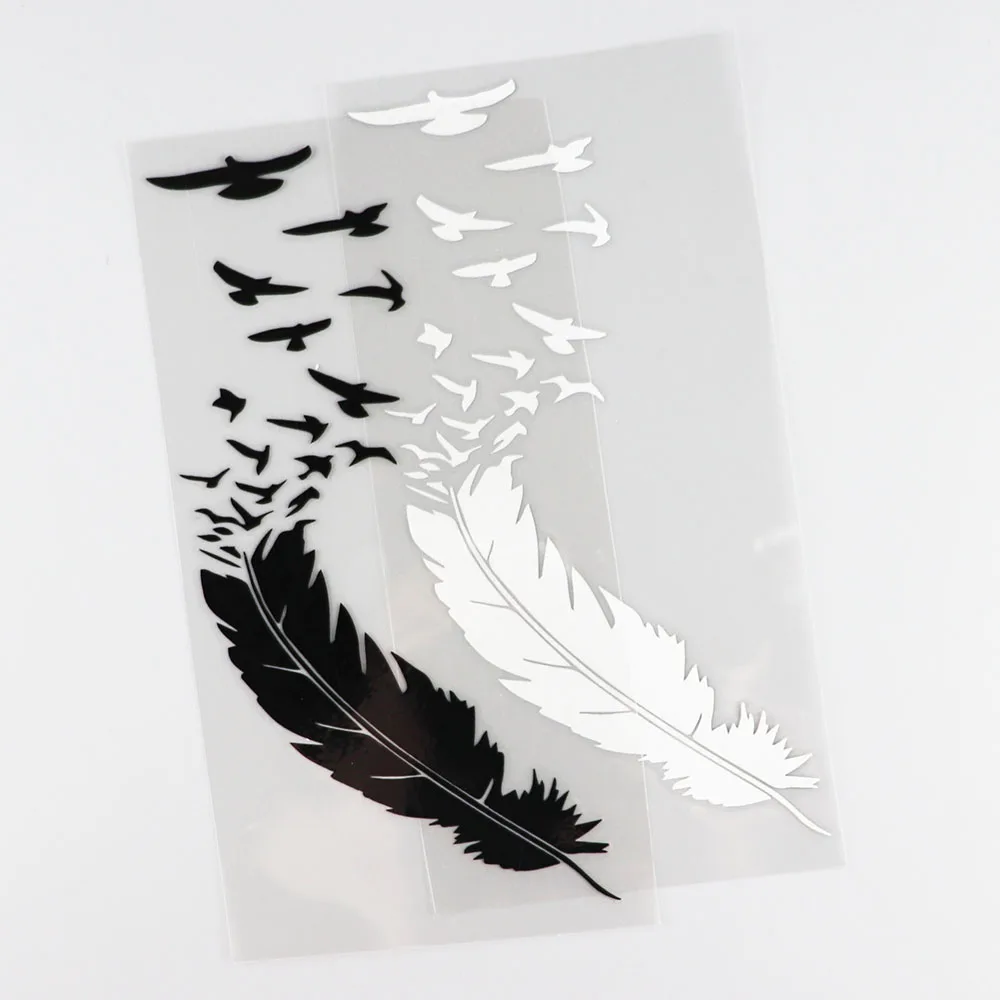 Feather With Birds Flying Out